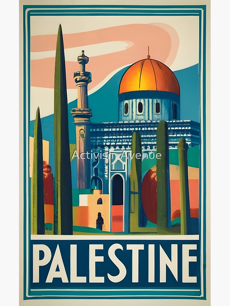 "Vintage Palestine Jerusalem Poster - FREE PALESTINE - FREE GAZA ...