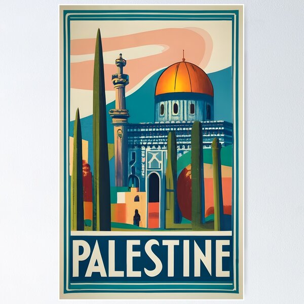 "Vintage Palestine Jerusalem Poster - FREE PALESTINE - FREE GAZA ...