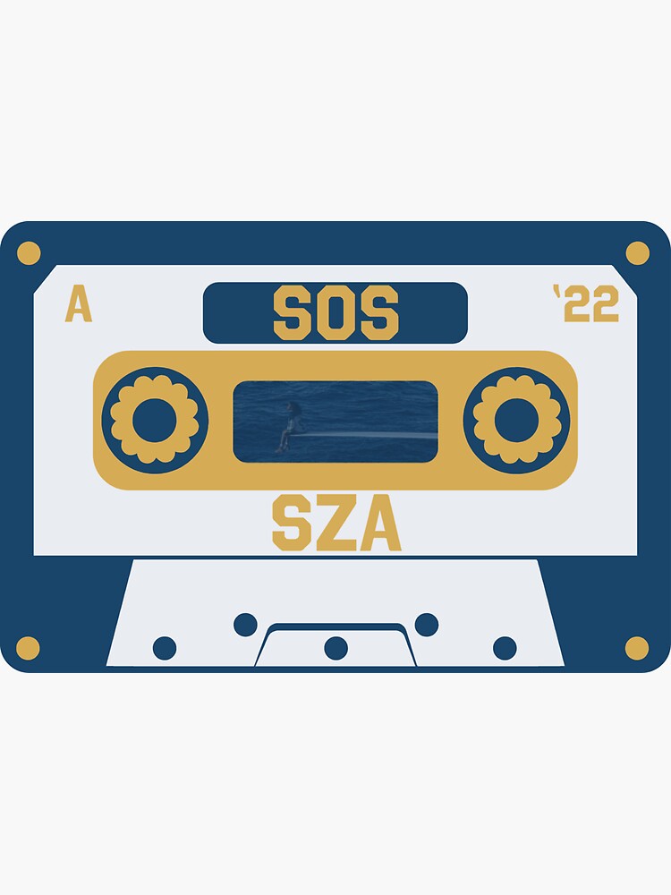"SZA SOS Album Cassette Tape" Sticker for Sale by graycec | Redbubble