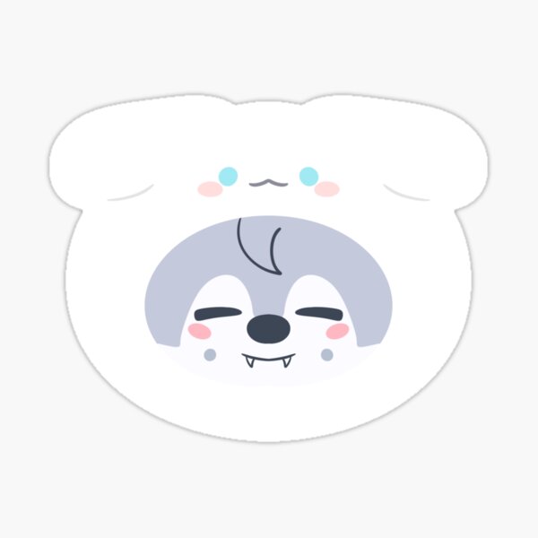 "Wolf chan skz stray kids skzoo" Sticker for Sale by Puuk | Redbubble