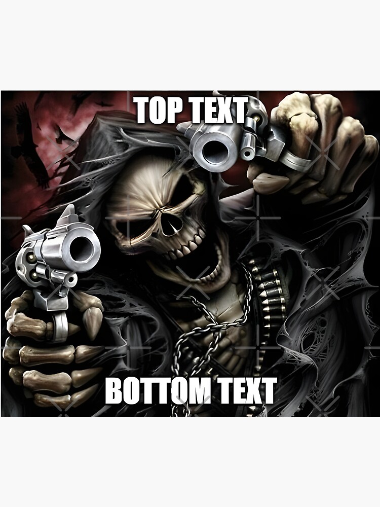 "Badass Skeleton Meme #1" Sticker for Sale by unclehamby | Redbubble