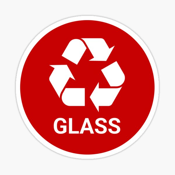 "Glass Recycling " Sticker for Sale by HoffmanGraphics | Redbubble