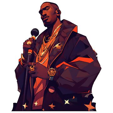 "Rakim Rapper" Sticker for Sale by Ragil-Studio | Redbubble