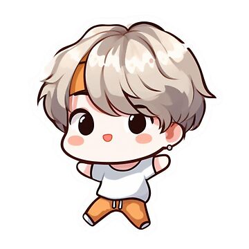 "bts suga chibi cartoon" Sticker for Sale by seokjinnieworld | Redbubble