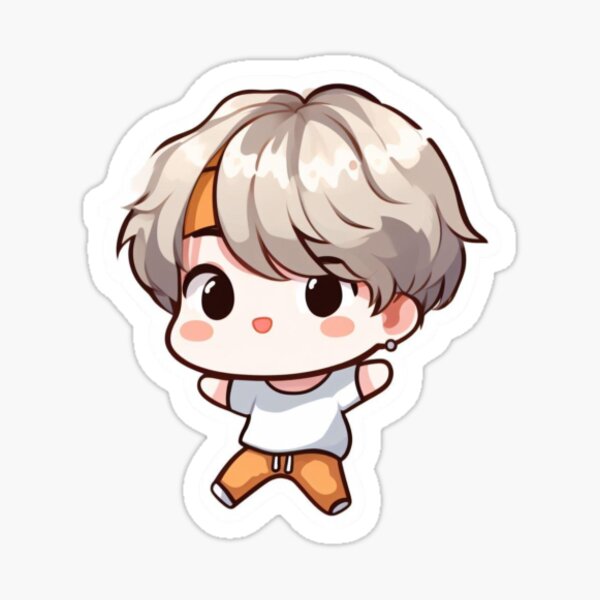 "bts suga chibi cartoon" Sticker for Sale by seokjinnieworld | Redbubble
