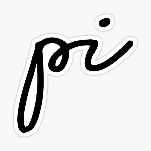Cursive Pi Sticker For Sale By Suzierosenberg Redbubble