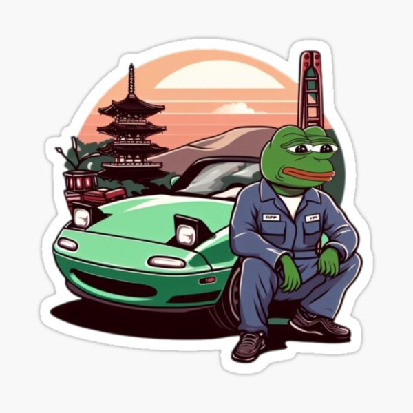 "Green Miata" Sticker for Sale by pathytherobot | Redbubble