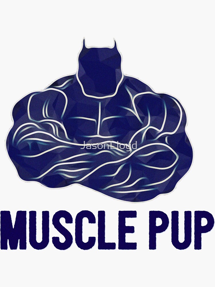 "Muscle Pup" Sticker for Sale by JasonLloyd | Redbubble
