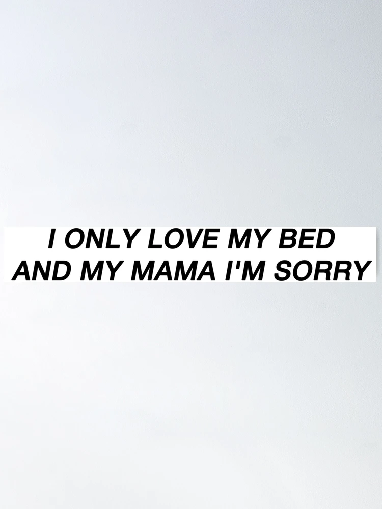 I Only Love My Bed And My Mama I m Sorry Drake Font from God s Plan Music Video Poster for Sale by mattysus Redbubble