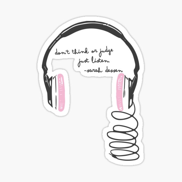 "Just Listen" Sticker by mrsalbert | Redbubble