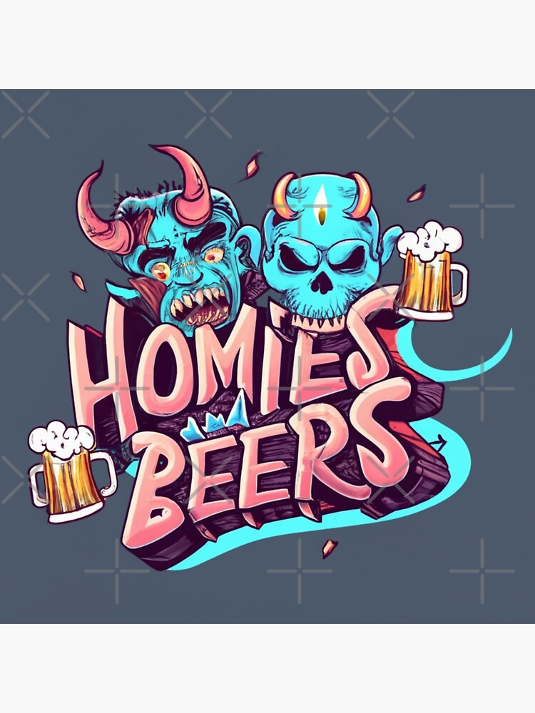 "Homies And Beers " Sticker for Sale by bevanb | Redbubble