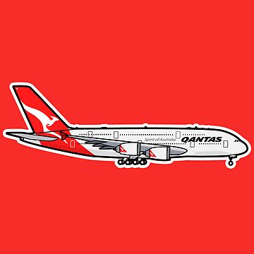 "Qantas Airways Airbus A380" Sticker for Sale by PilotDecals | Redbubble