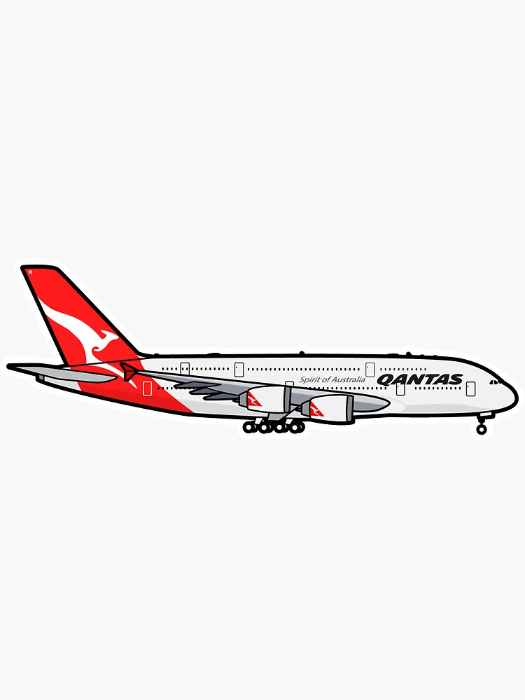 "Qantas Airways Airbus A380" Sticker for Sale by PilotDecals | Redbubble
