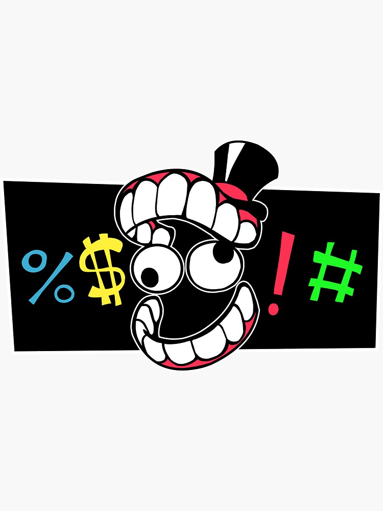 "The Amazing Digital Circus - BLEEP!" Sticker for Sale by PaulTeeGeist ...