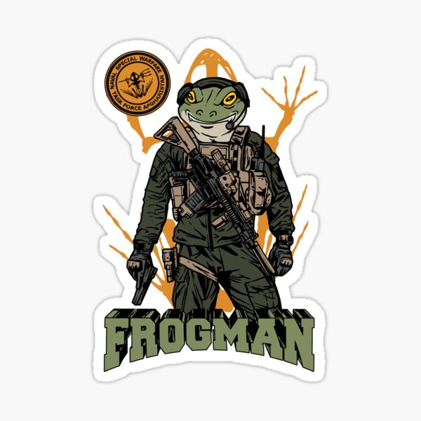 "Frogman Special Task Force" Sticker for Sale by unfamouzzz | Redbubble