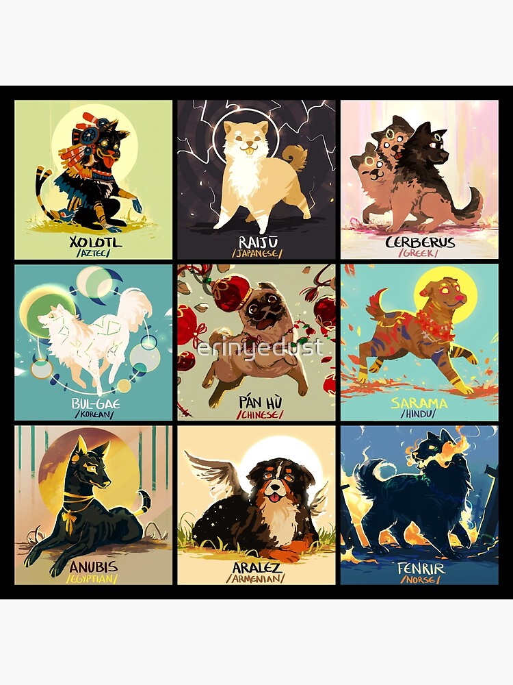 "Mytho doggos #1" Canvas Print for Sale by erinyedust | Redbubble