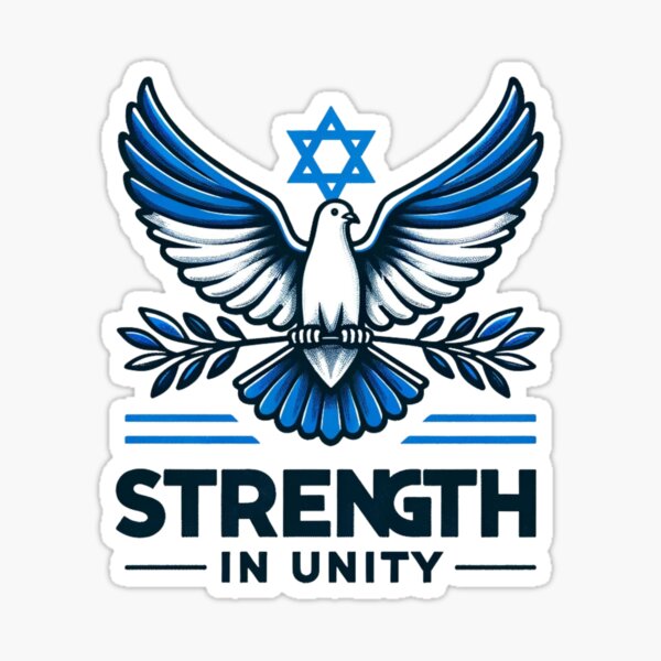 "Israel Strength In Unity - israel Dove of Peace" Sticker for Sale by ...