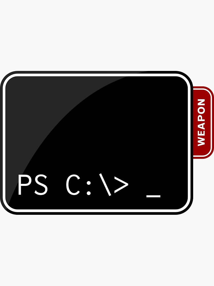 "PowerShell (Weapon)" Sticker for Sale by LateralMovement | Redbubble