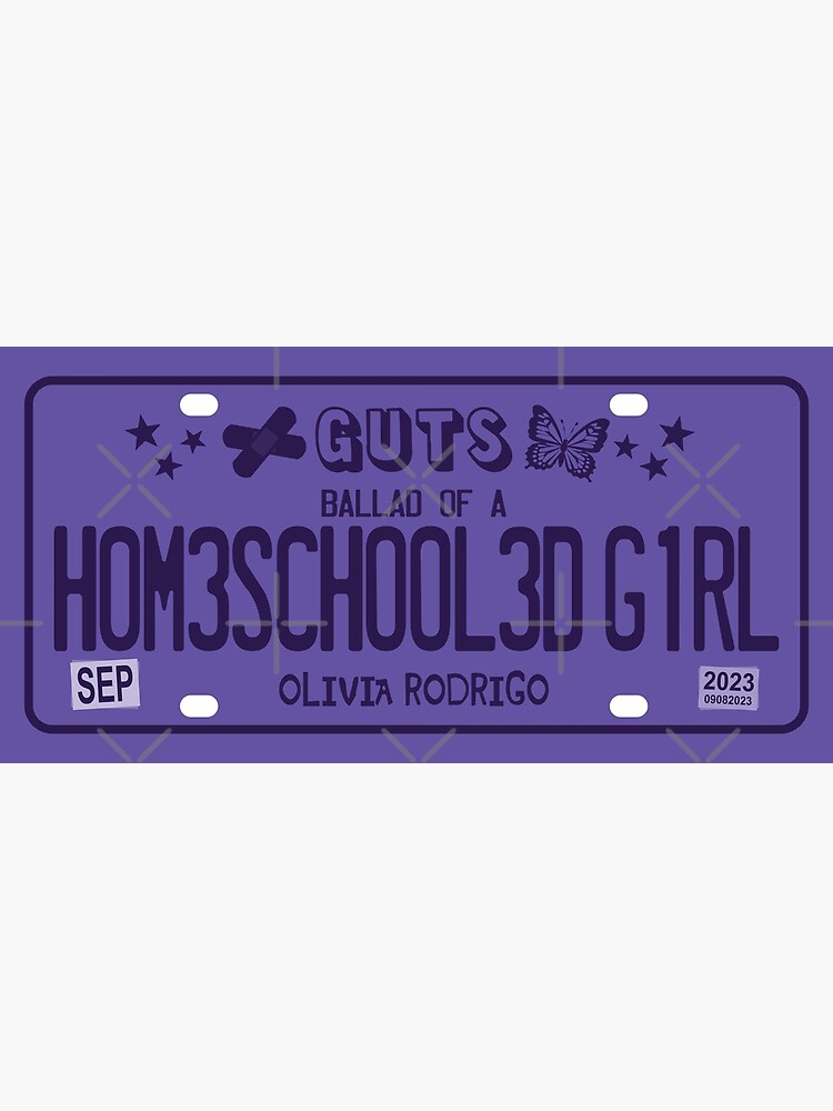"ballad of a homeschooled girl license plate " Poster for Sale by ...