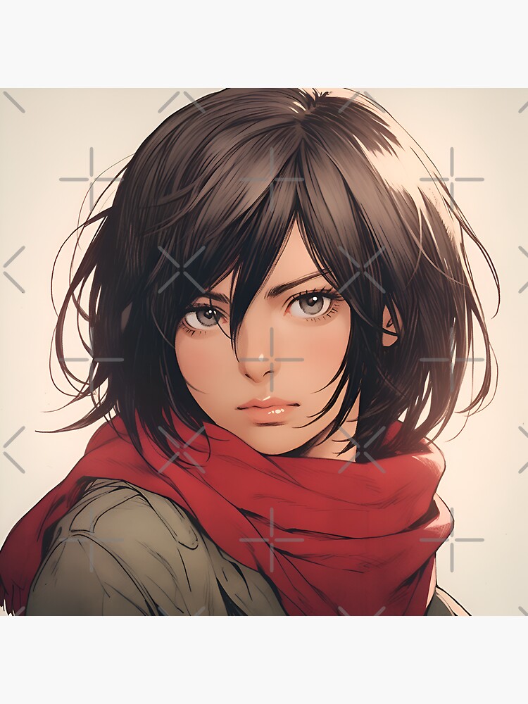 "Mikasa Cute Anime Girl" Sticker for Sale by DGitaldreamgirl | Redbubble