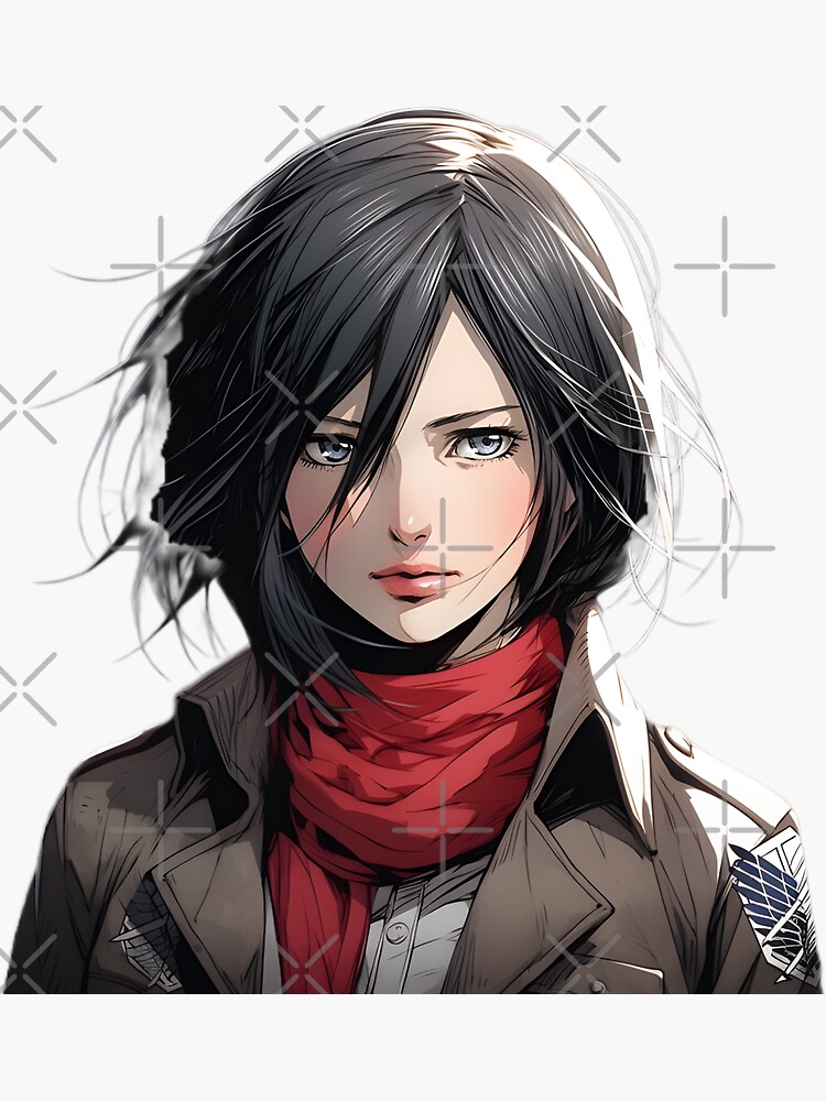 "Mikasa Cute Anime Girl" Sticker for Sale by DGitaldreamgirl | Redbubble