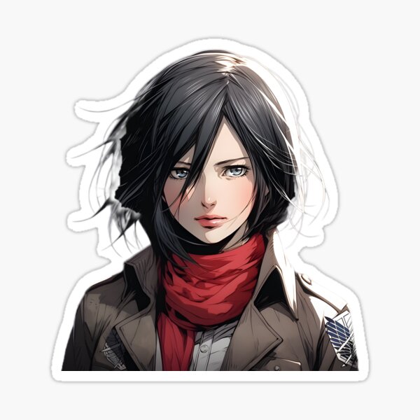 "Mikasa Cute Anime Girl" Sticker for Sale by DGitaldreamgirl | Redbubble