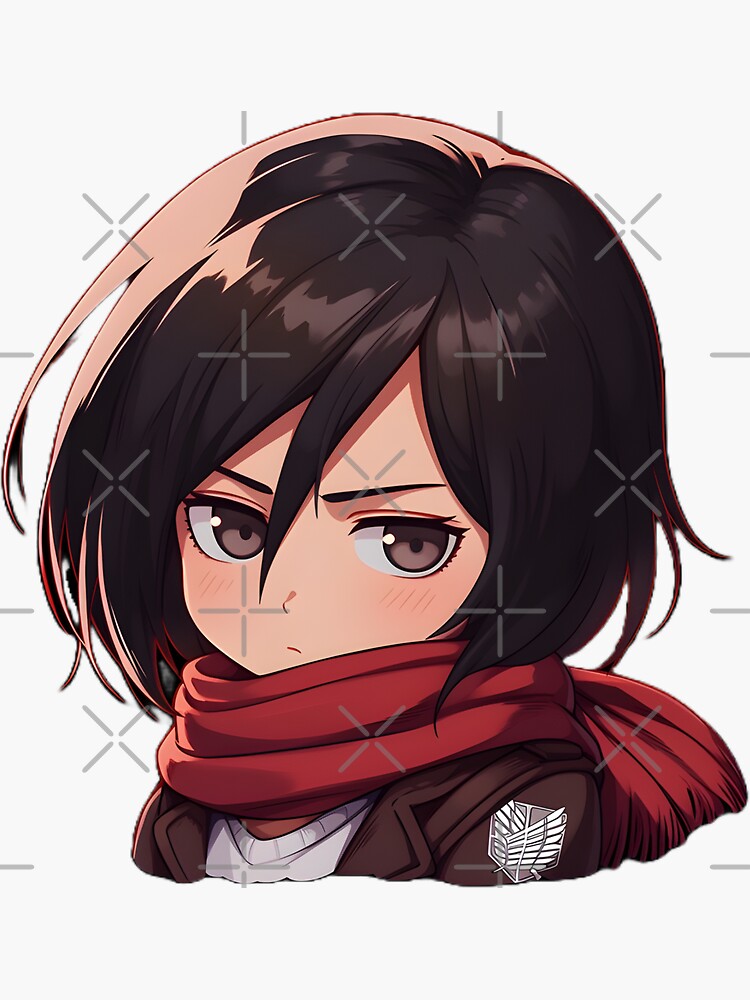 "Mikasa Cute Anime Girl" Sticker for Sale by DGitaldreamgirl | Redbubble
