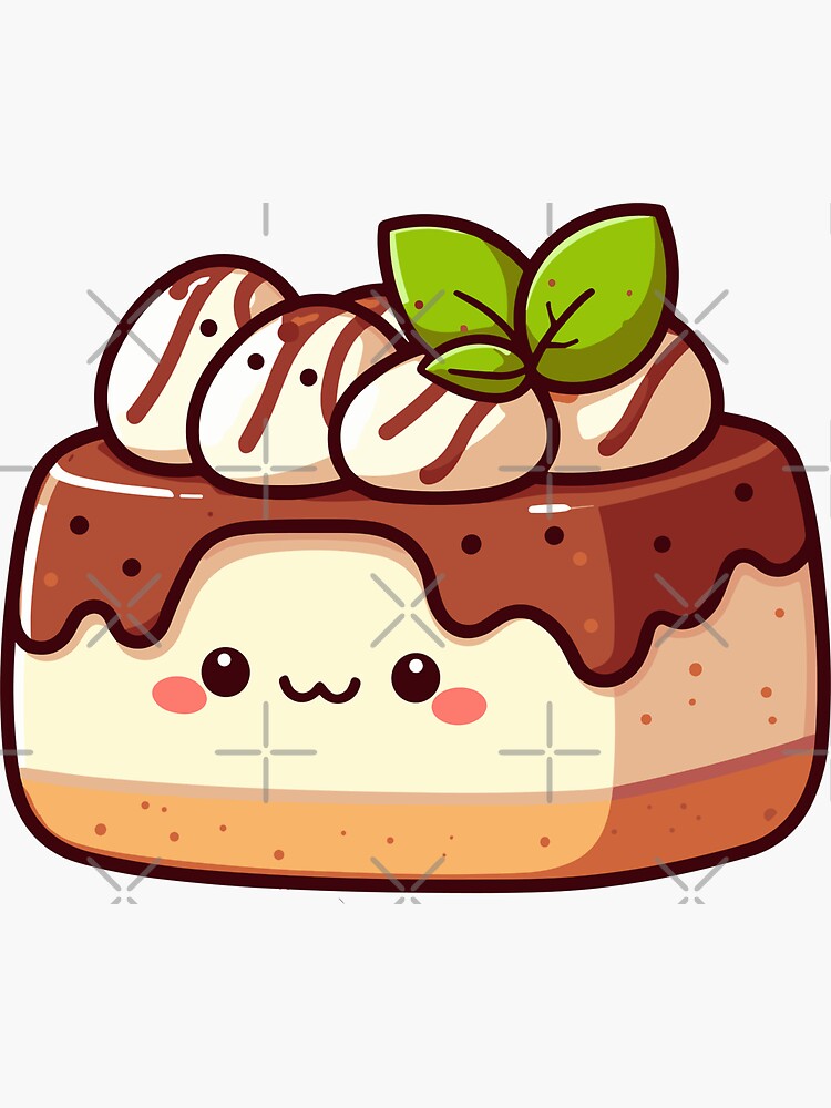 "Cute Tiramisu" Sticker for Sale by AnteesocialTees | Redbubble