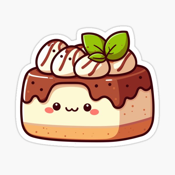 "Cute Tiramisu" Sticker for Sale by AnteesocialTees | Redbubble