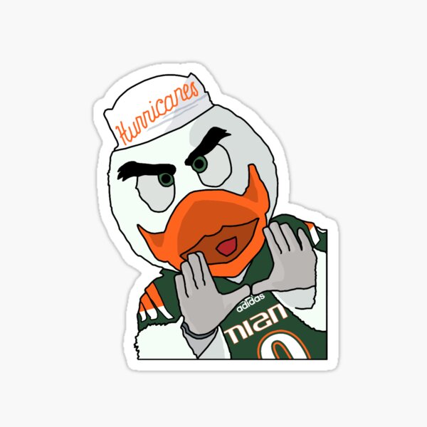 "University of Miami - Sebastian the Ibis" Sticker for Sale by ...
