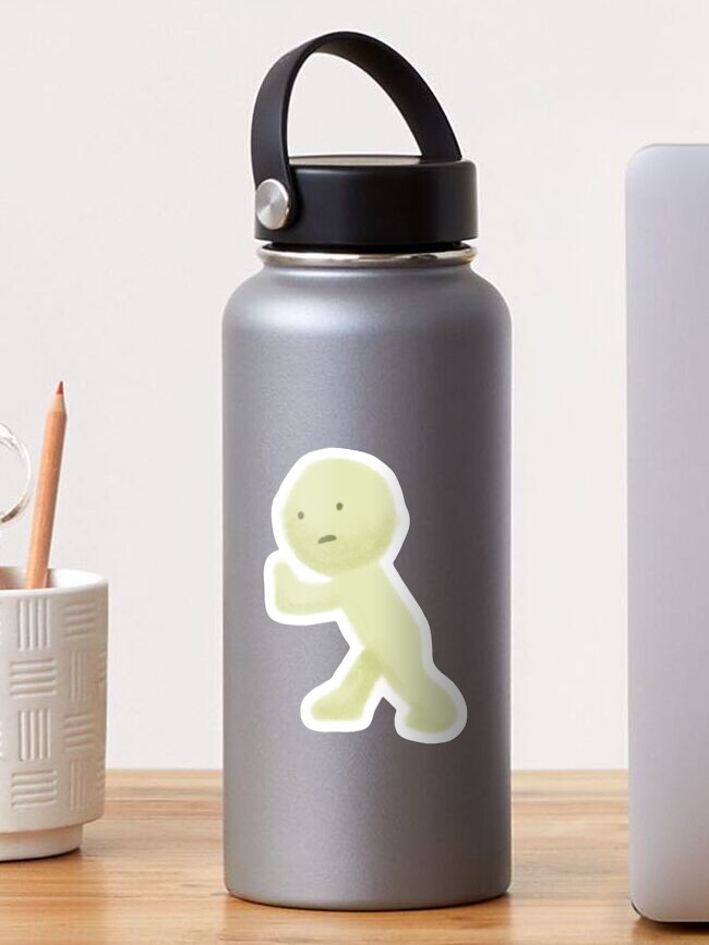 "smiski pushing" Sticker for Sale by Snack Pack | Redbubble