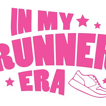 "In my running era" Sticker for Sale by Workitmama | Redbubble