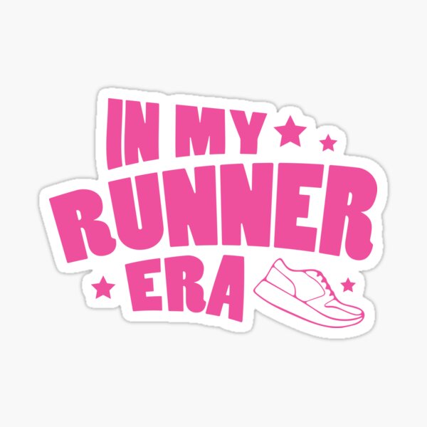 "In my running era" Sticker for Sale by Workitmama | Redbubble