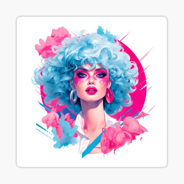 "Subtle Trans Pride Art Retro 80s Woman" Sticker for Sale by ...