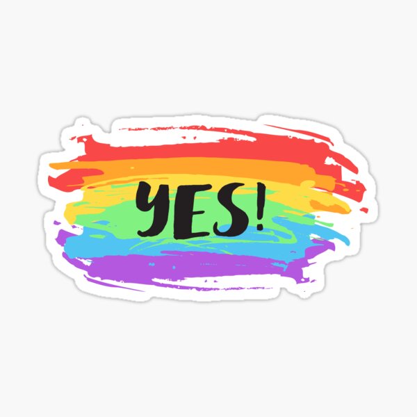 "YES!" Sticker for Sale by varka | Redbubble