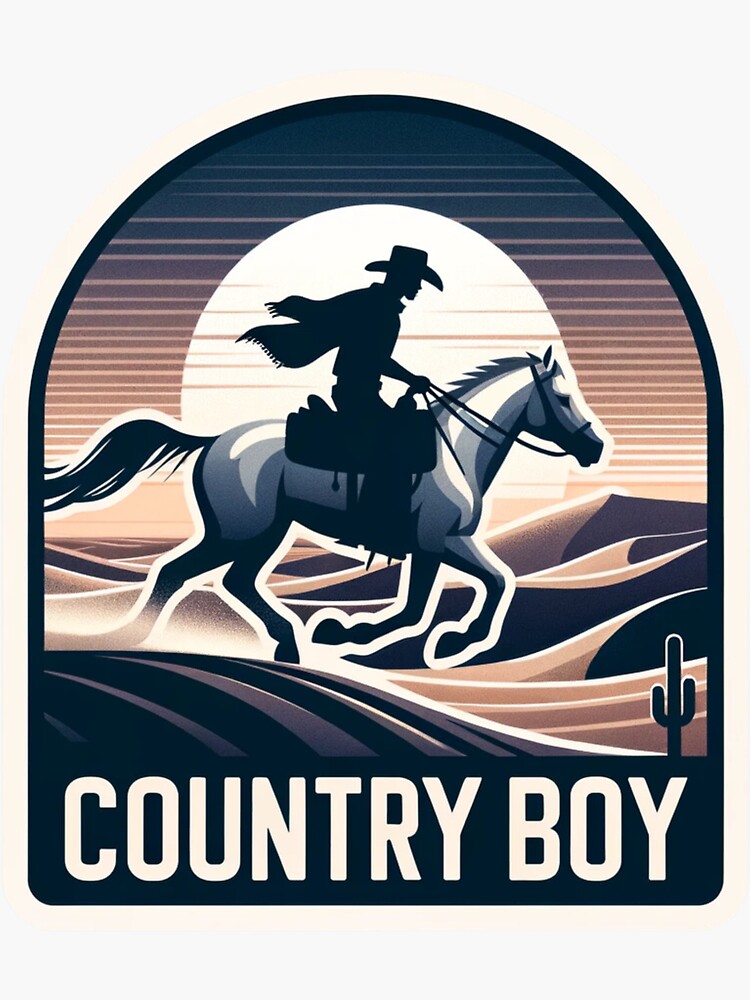 "Country Boy" Sticker for Sale by NeatSplash | Redbubble