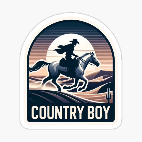 "Country Boy" Sticker for Sale by NeatSplash | Redbubble