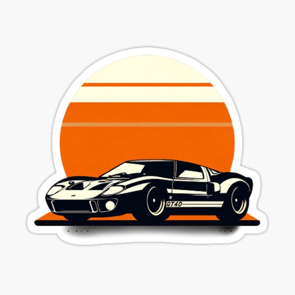 "Ford GT40 sunset" Sticker by designpier50 | Redbubble