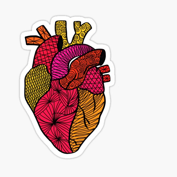 "Red Heart" Sticker by jadepaayne | Redbubble