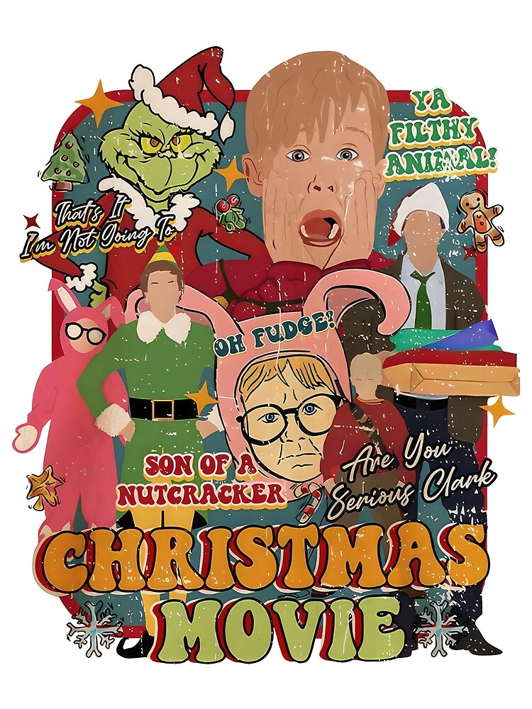 "Vintage Christmas Movie Characters" Poster for Sale by JoeHamiltona ...