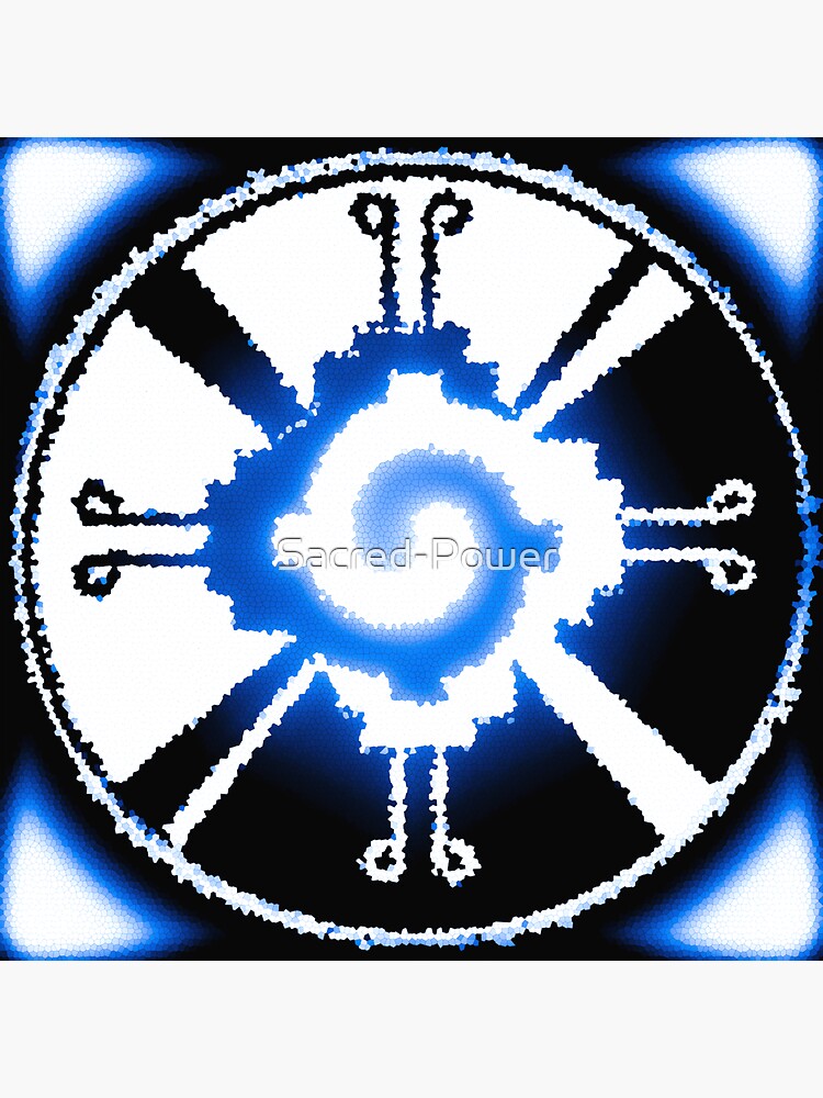 "The Magical Mayan Galactic Butterfly - Blue" Sticker by Sacred-Power ...