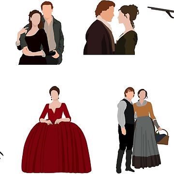 "Outlander Character Illustrations" Sticker for Sale by kbracey-meraki ...