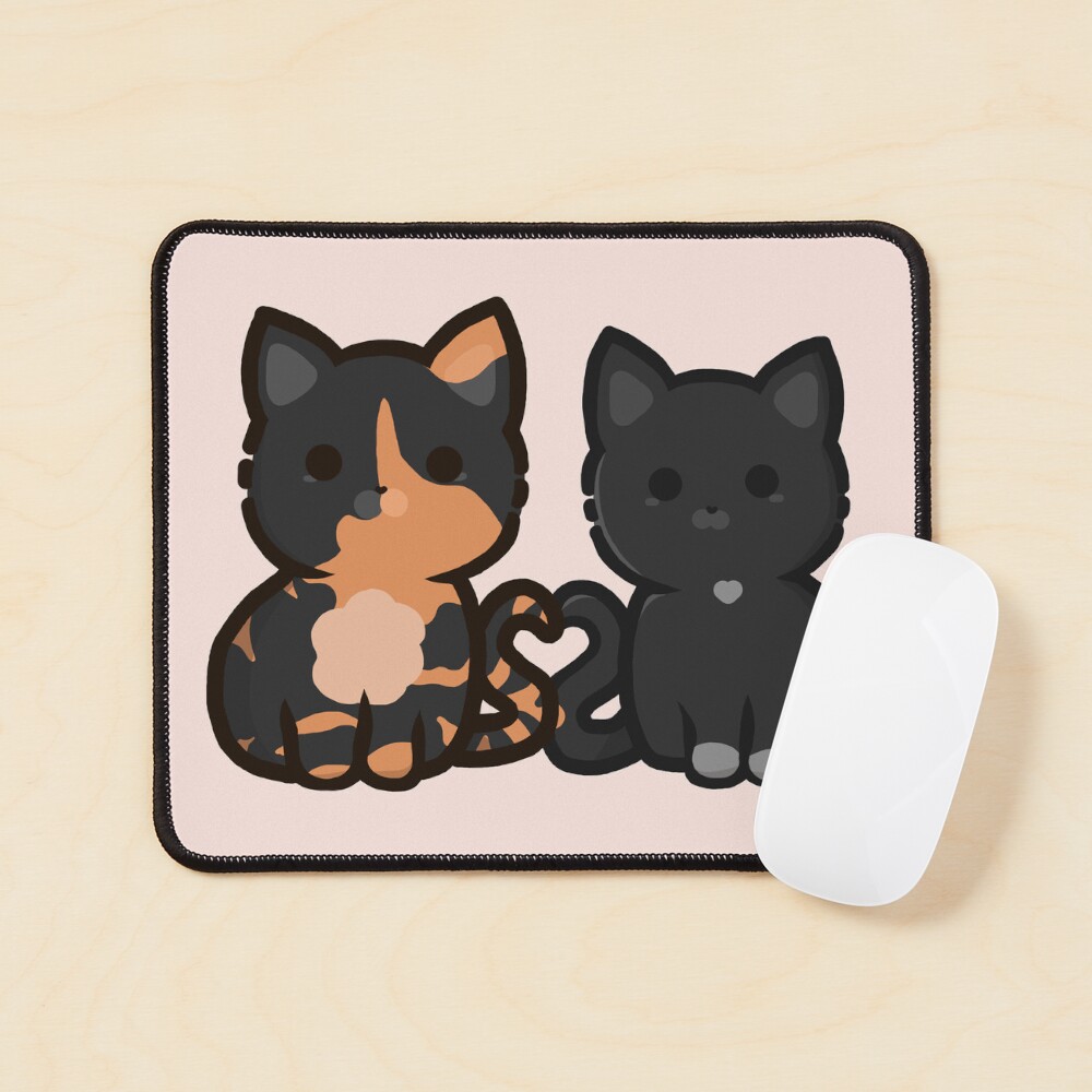 "Cat Couple- tortoiseshell and black" Sticker for Sale by Biszkompt ...