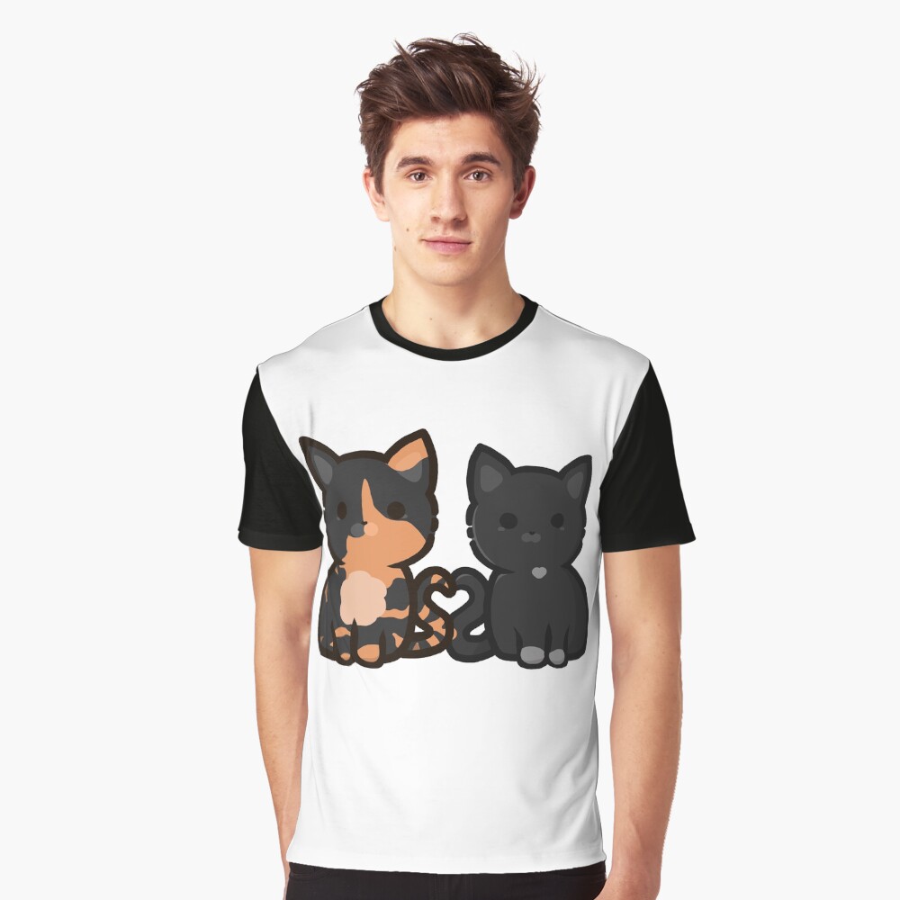 "Cat Couple- tortoiseshell and black" Sticker for Sale by Biszkompt ...