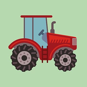 "Red tractor" Sticker for Sale by BSBgraphics | Redbubble