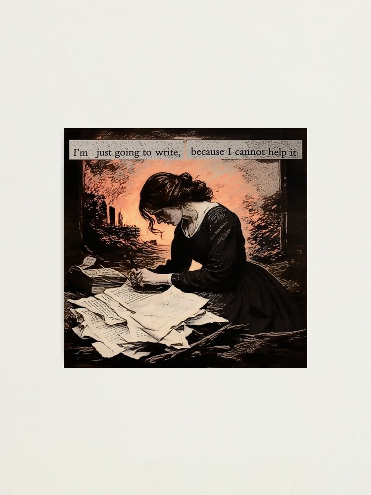 "Emily Brontë's Writing Collage Artwork" Photographic Print for Sale by ...