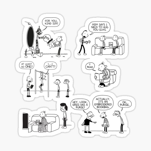 "Wimpy Kid moments" Sticker for Sale by cheapfan | Redbubble