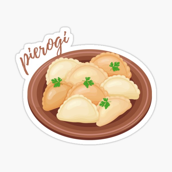 "PIEROGI PASSION for Pierogi Lovers" Sticker for Sale by Adrianna ...