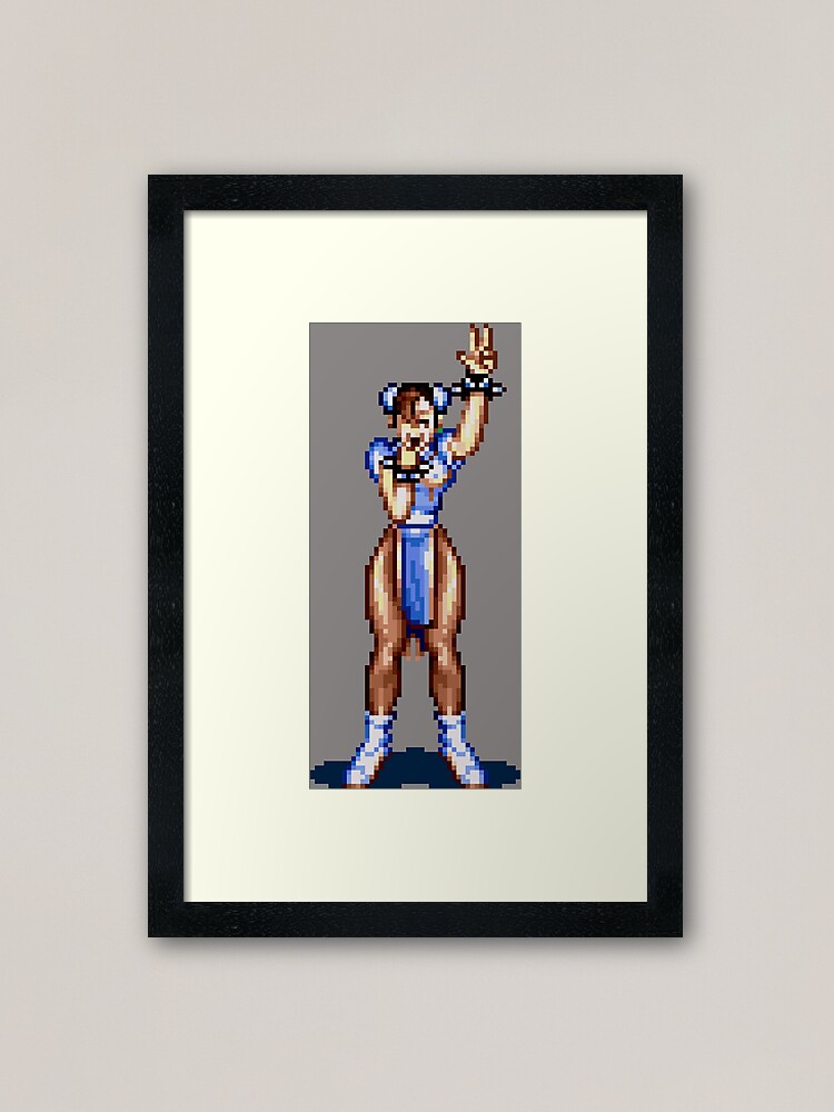 "Chun-Li Street fighter pixel sprite" Framed Art Print by goatboyjr ...