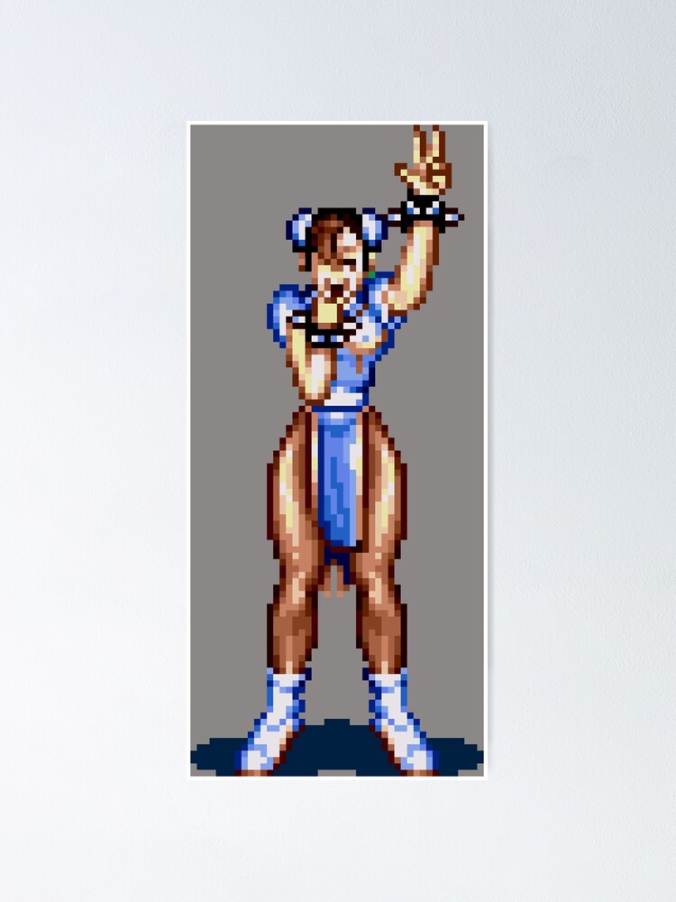 "Chun-Li Street fighter pixel sprite" Poster for Sale by goatboyjr ...